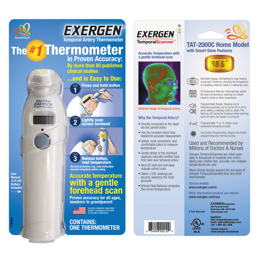 TAT-2000 Temporal Artery Professional Thermometer – Sakura Medical ...